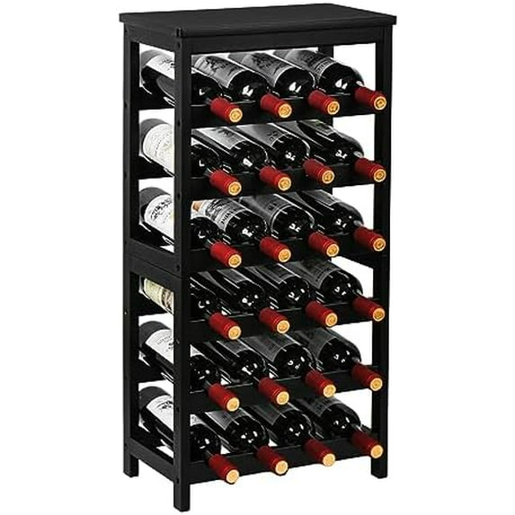 Wine Rack Freestanding Floor, 6-Tier Display Wine Storage Shelves with ...