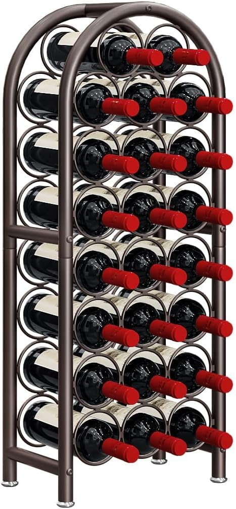 Wine Rack Freestanding Floor Metal Holders Stands Organizer Storage 23 ...
