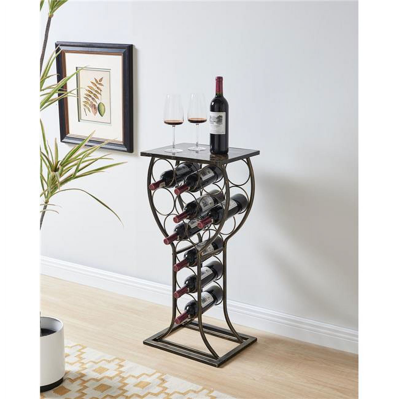 Wine Rack, Gold & Marble - Walmart.com