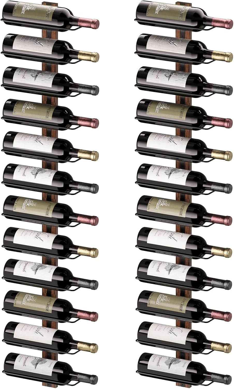 Wine Rack Wall Mounted for 24 Wine Bottles - Wall Wine Rack Wood Wine ...