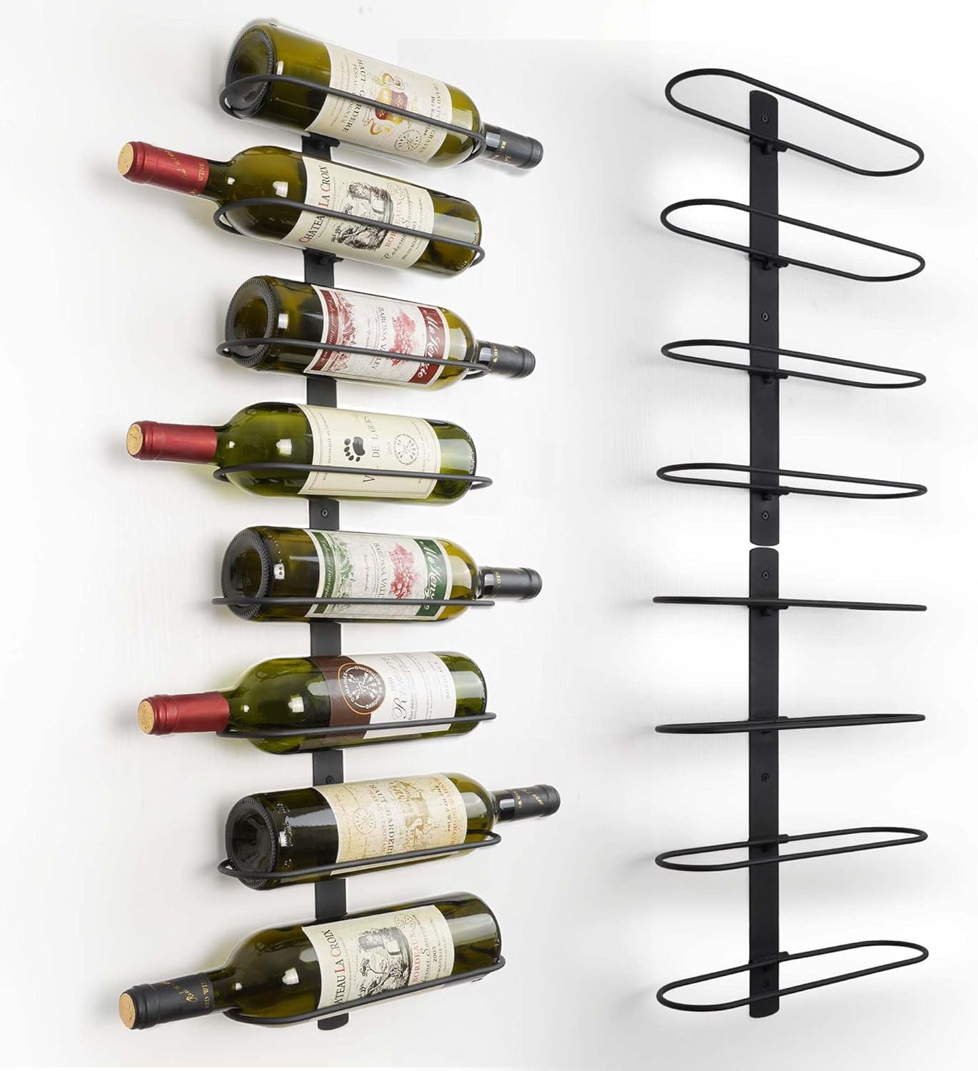 Wine Rack Wall Mounted: 8 Bottles Wine Bottle Holder Hanging Bar Liquor ...
