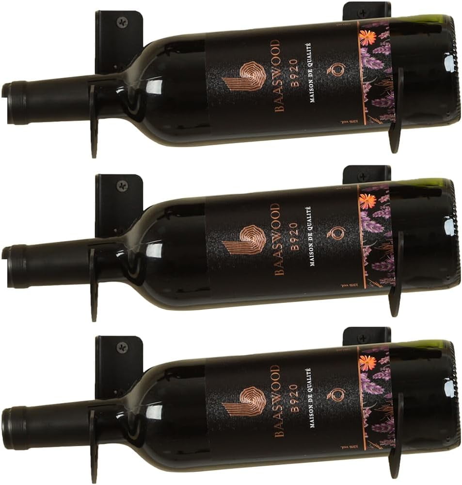 Wine Rack Wall Wine Rack, Metal Wine Rack Solid Wood Back Panel, 1 ...