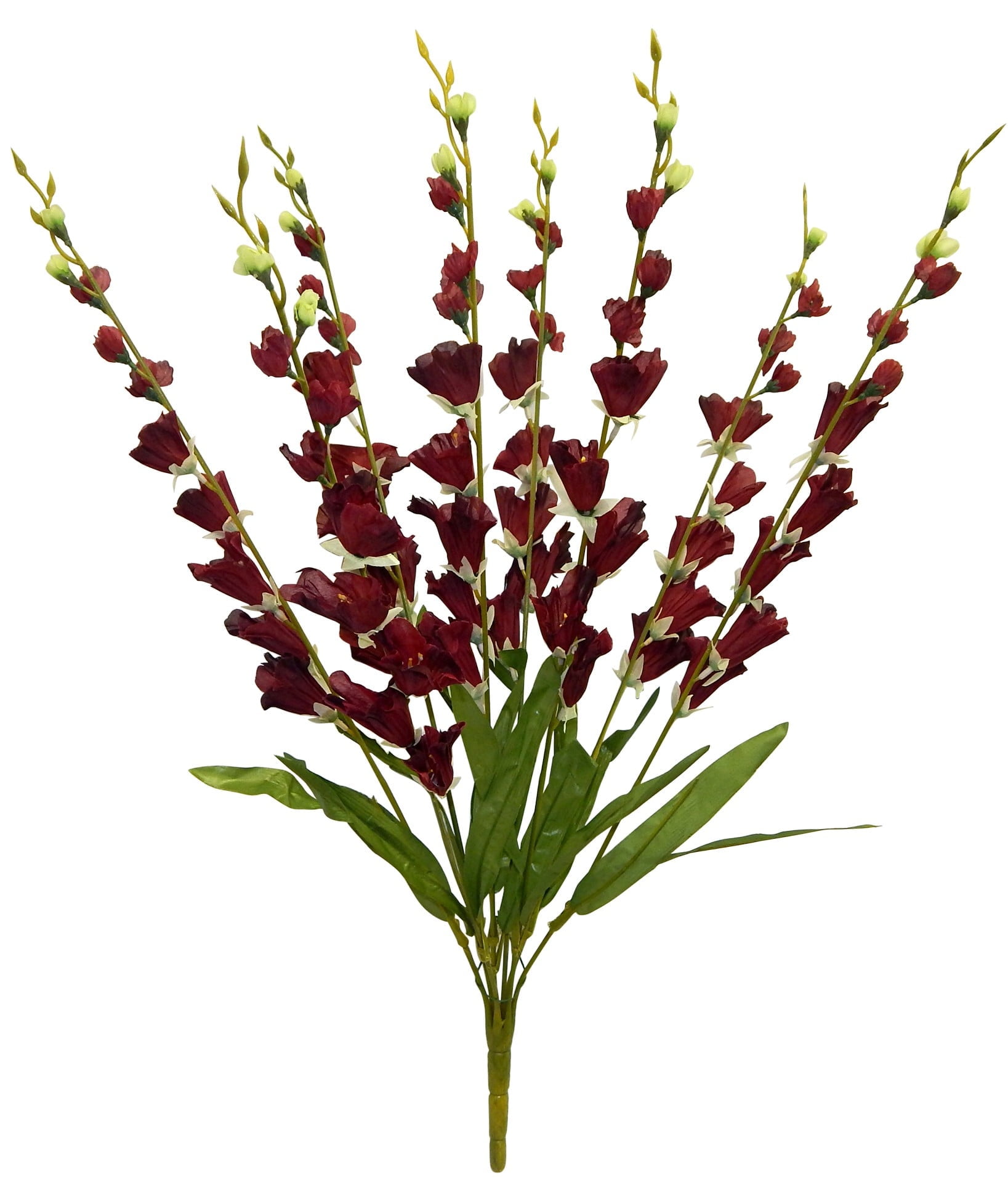Wine Red Bells of Ireland 32in Artificial Polysilk Faux Fake Shell ...