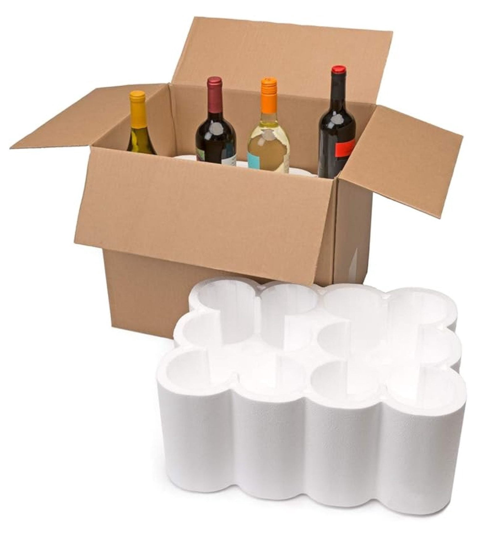 Wine Shipping Kit 12 Bottle - Moving & Packing Box with Styrofoam ...