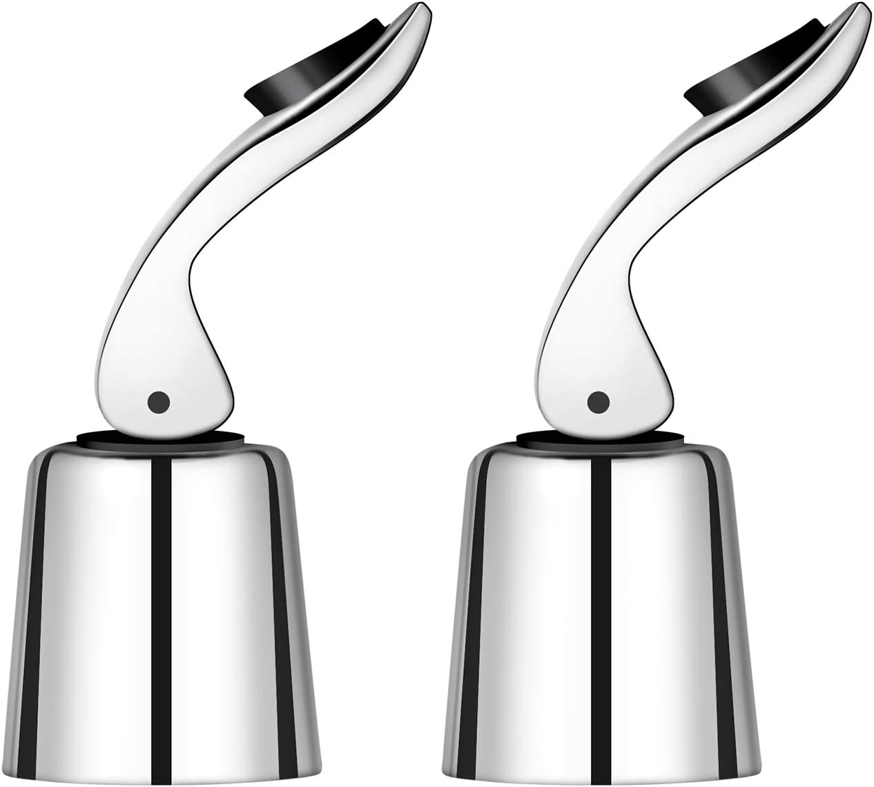 Wine Stoppers(2 PACK),Stainless Steel Sealed Wine Bottle Stoppers,Inner ...