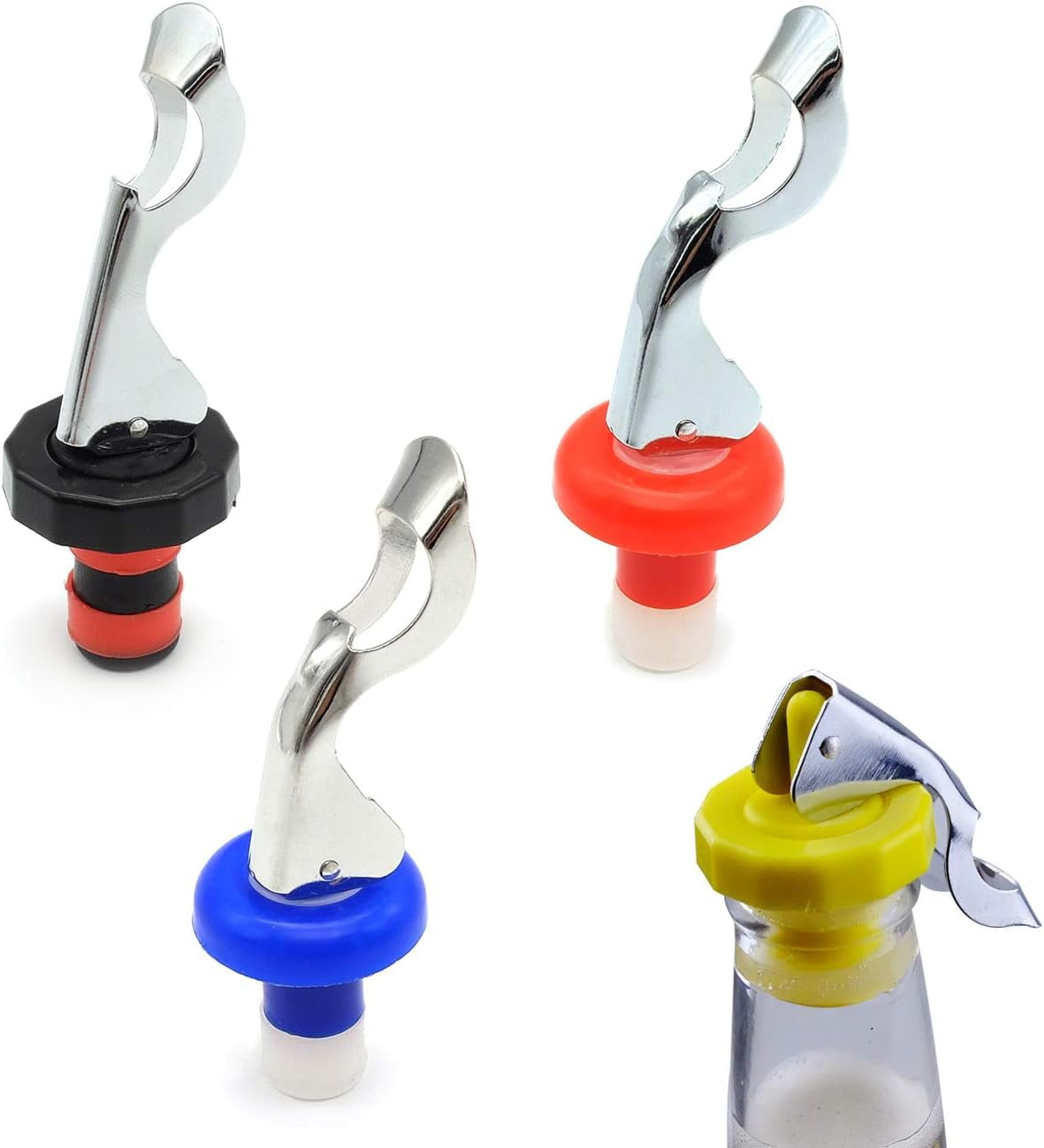 Wine Stoppers, Food-safe Silicone Bottle Stoppers, Expanding Manual ...