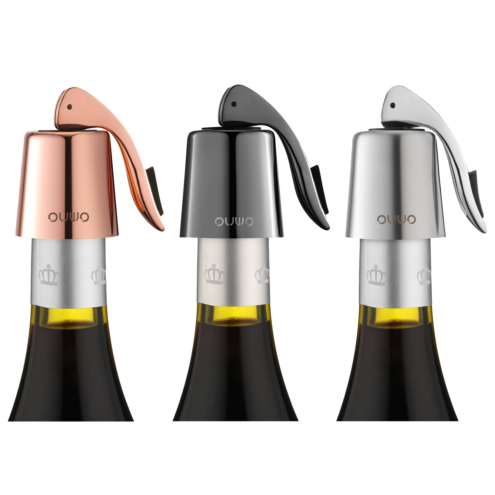 Wine Stoppers Stainless Steel Wine Bottle stopper Plug with Silicone ...