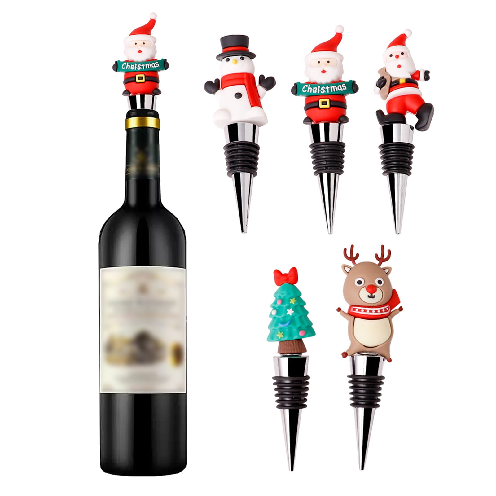 Wine Stoppers Vacuum Bottle Stopper with Silicone Reusable Wine Corks ...