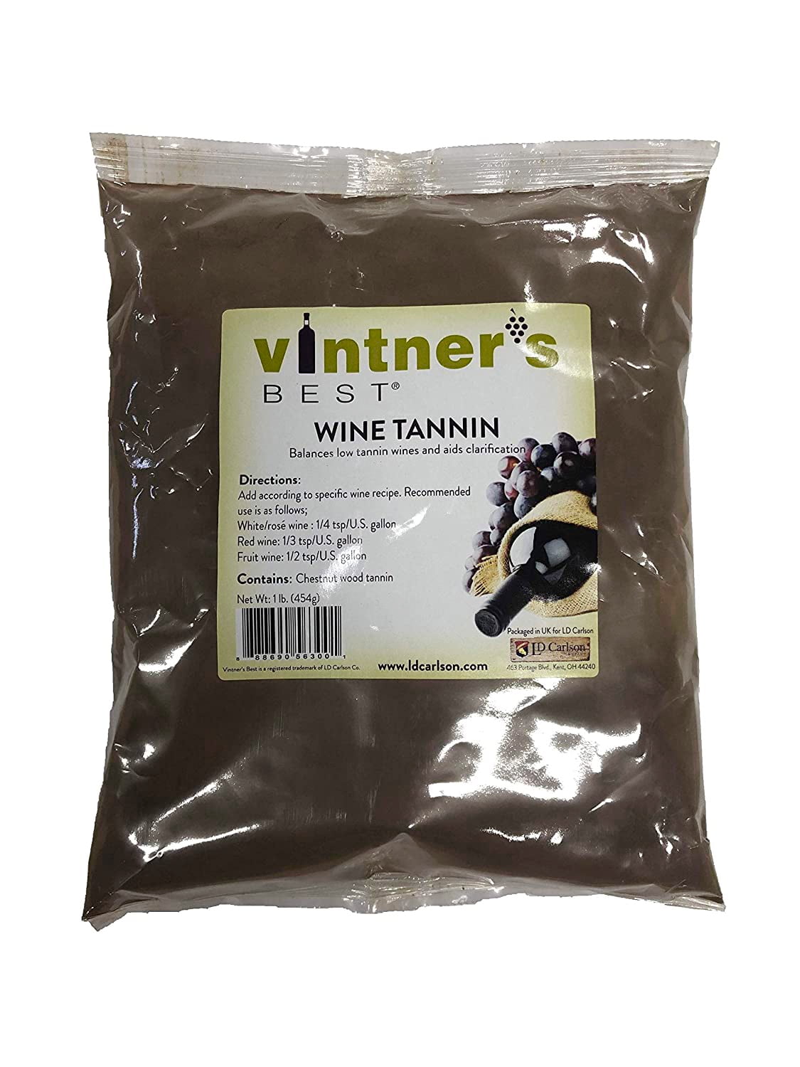 Wine Tannin Powder - 1 lb, Adds Dryness and Zest to Flat Wines ...