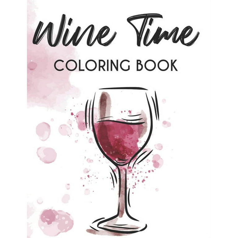 wine coloring pages for adults