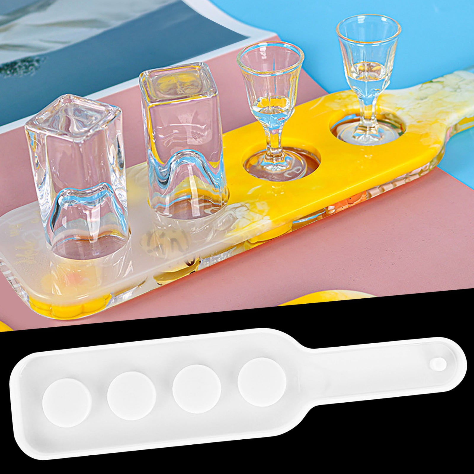 Wine Tray Glue Mold Diy Glue Tool Tray Silicone Tool Jewelry Red Tray ...