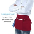 Wine Waitress Waiter Server Short Aprons，Waist Apron With 3 Pockets,All ...