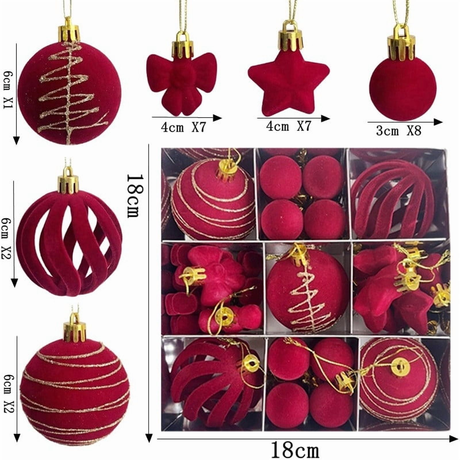 Wine Wine Colored Velvet Christmas Ornaments For Tree Decoration And ...