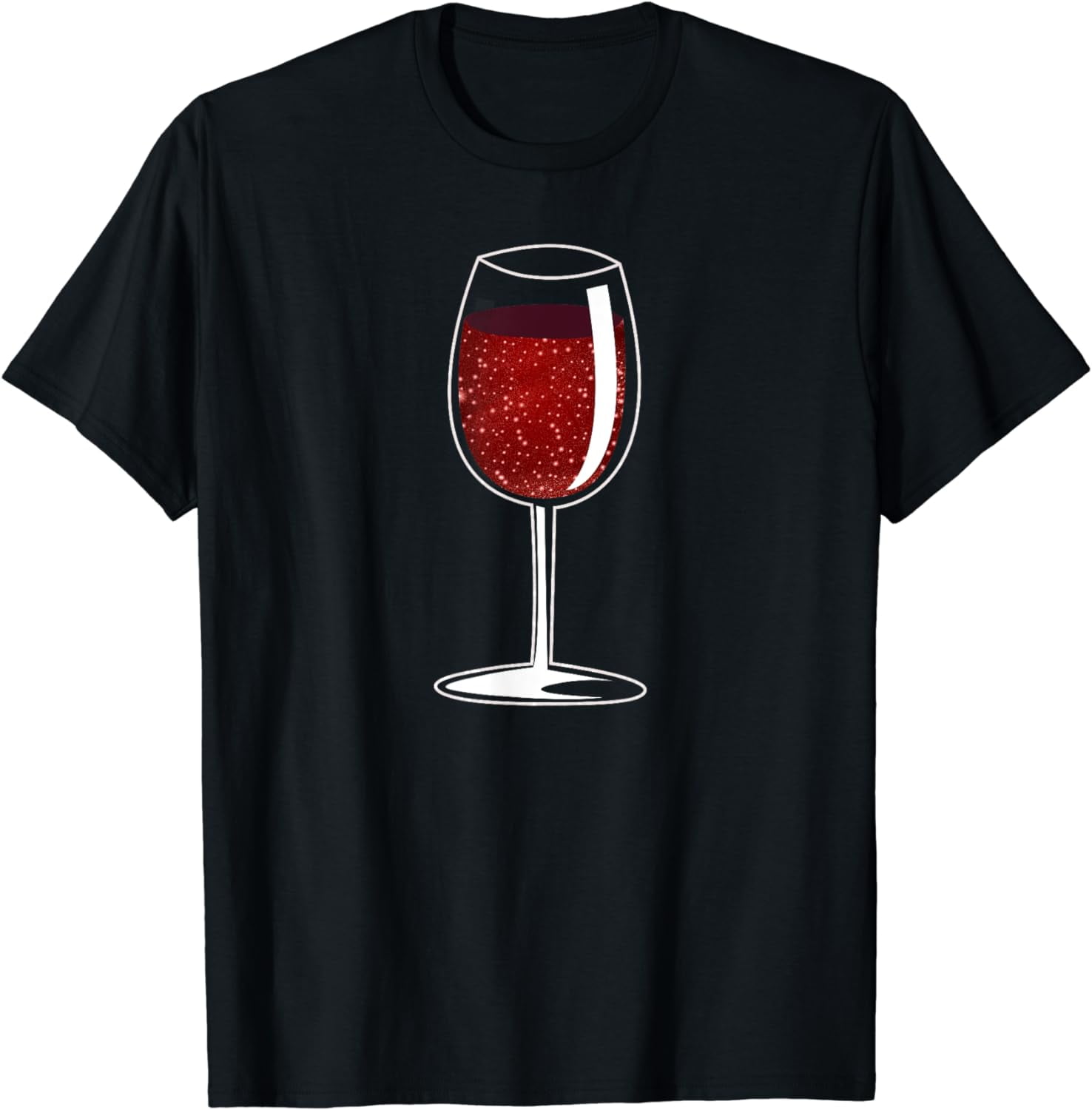 Wine glass with red wine T-Shirt - Walmart.com