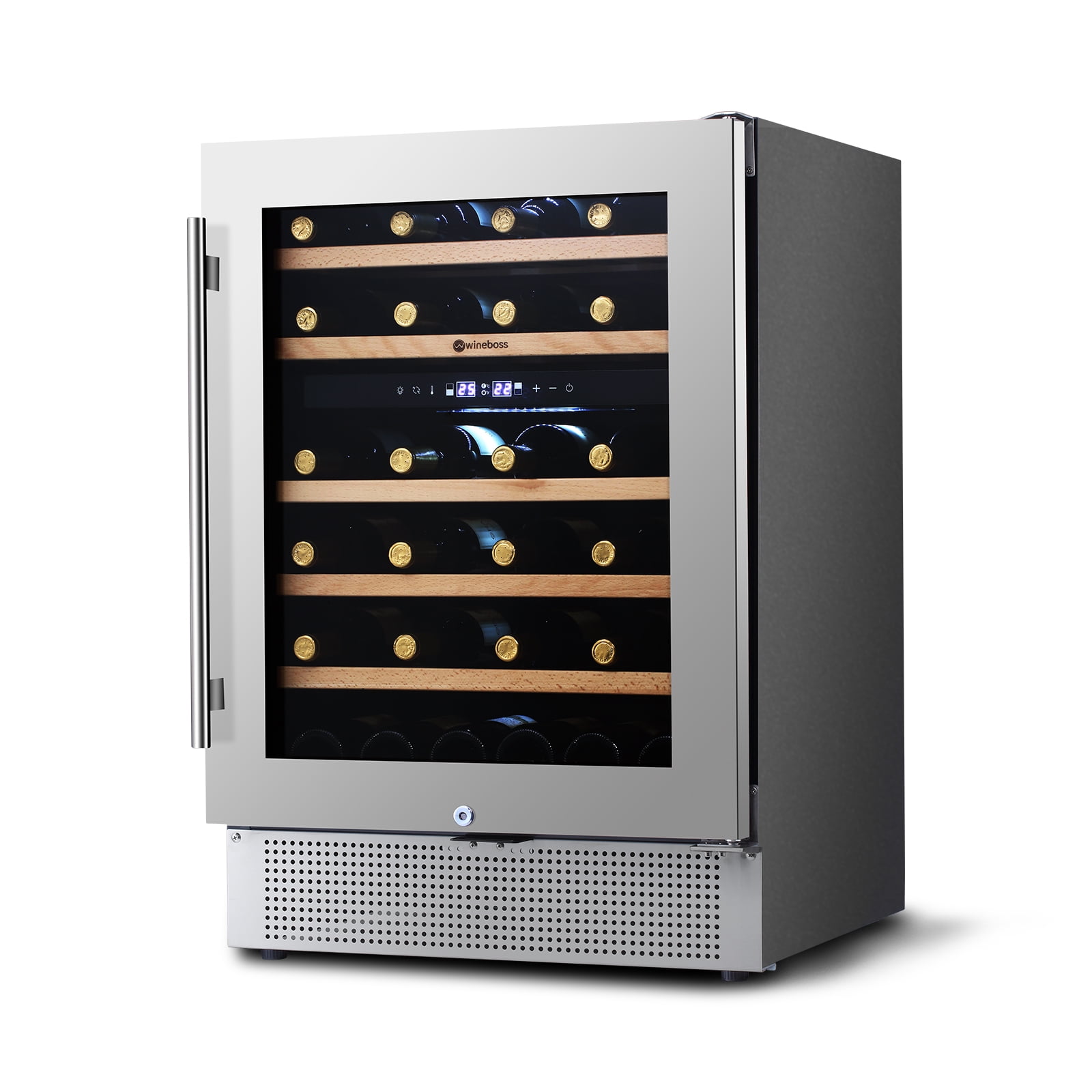 WineBoss 24inch Wine Cooler , 46 Bottle Built-inFreestanding Wine ...