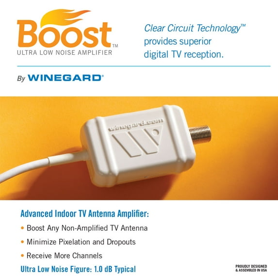 Winegard LNA-100 Boost TV Antenna Amplifier, HDTV Signal Booster, HD ...