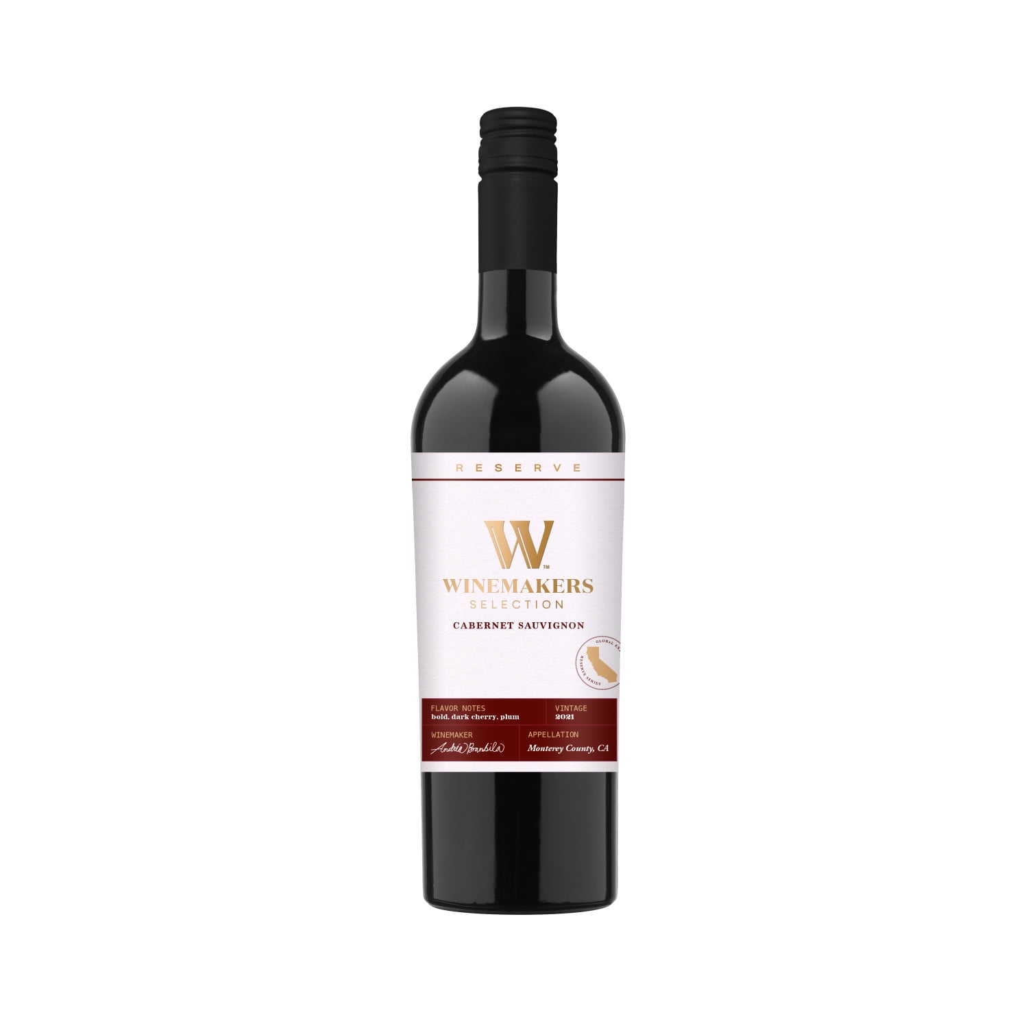 Winemakers Selection Reserve Cabernet Sauvignon California Red Wine, 750 ml Bottle, 14% ABV ...