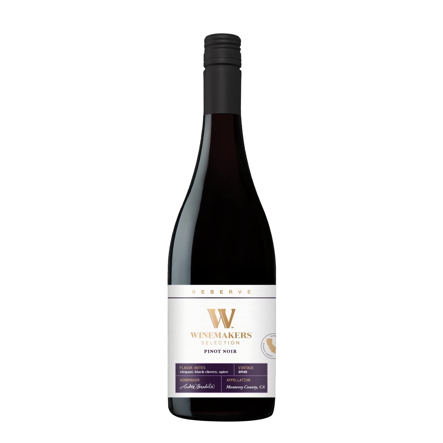 Winemakers Selection Reserve Pinot Noir California Red Wine, 750 ml Bottle, 14% ABV - Walmart.com
