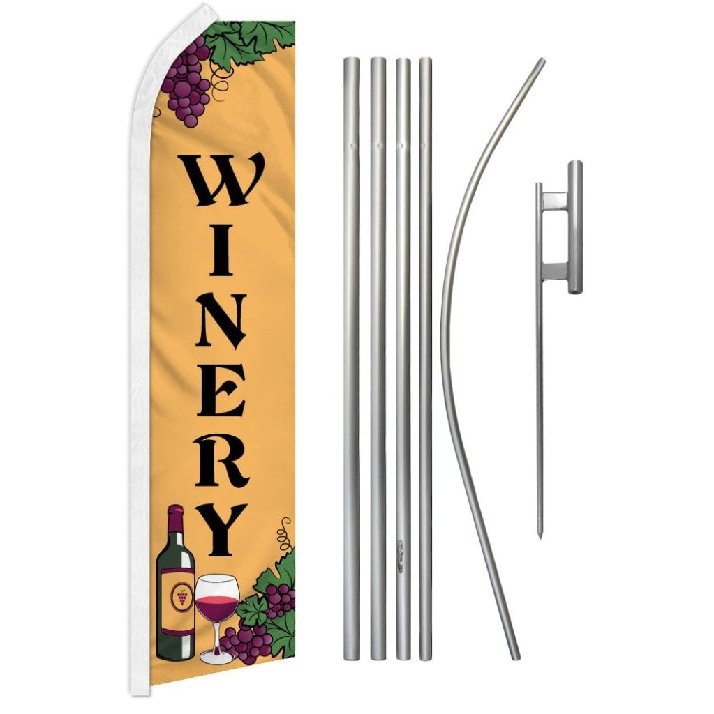 Winery Super Flag & Pole Kit - Walmart.com