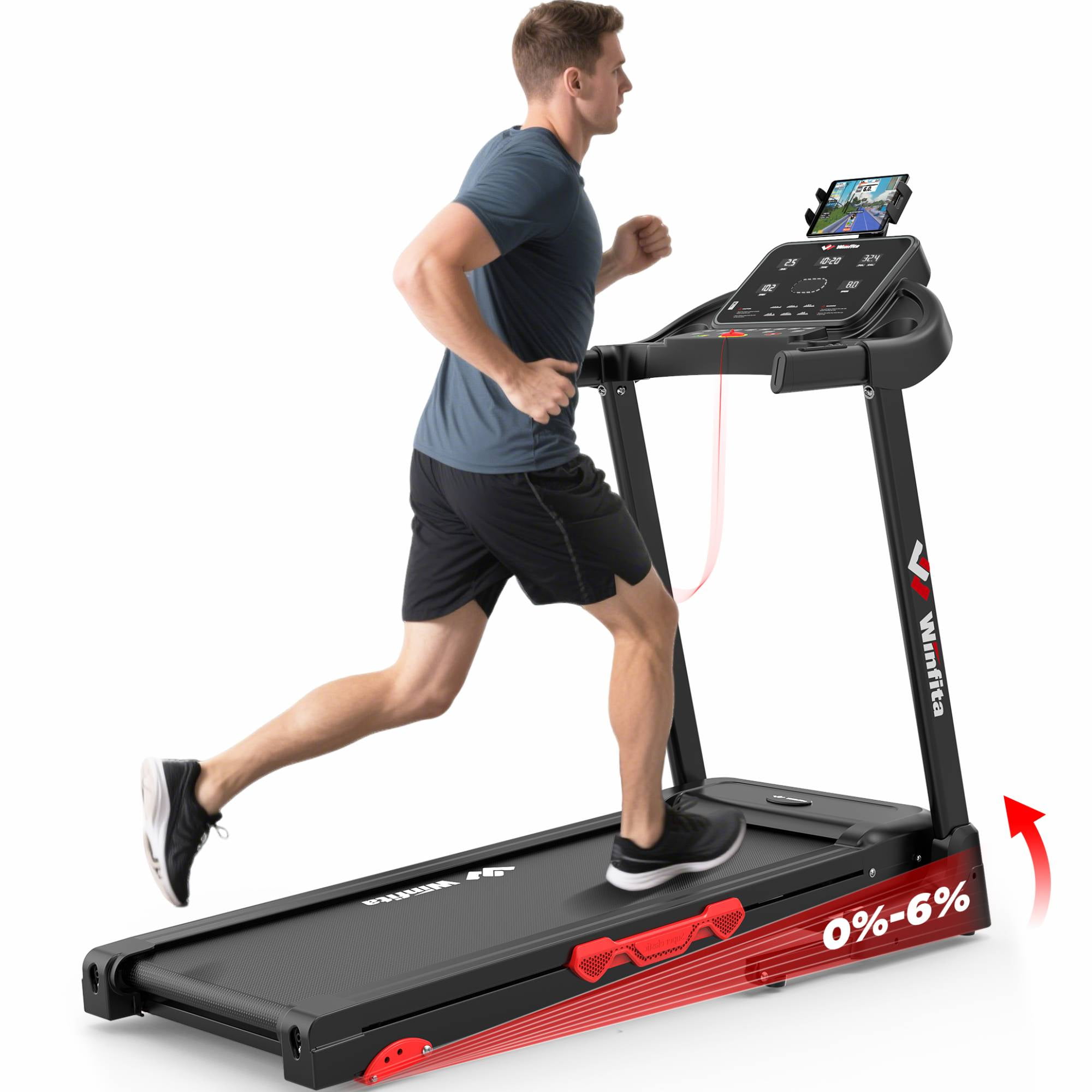 Winfita 3.5HP Treadmills for Home with Incline, Foldable Treadmill for ...