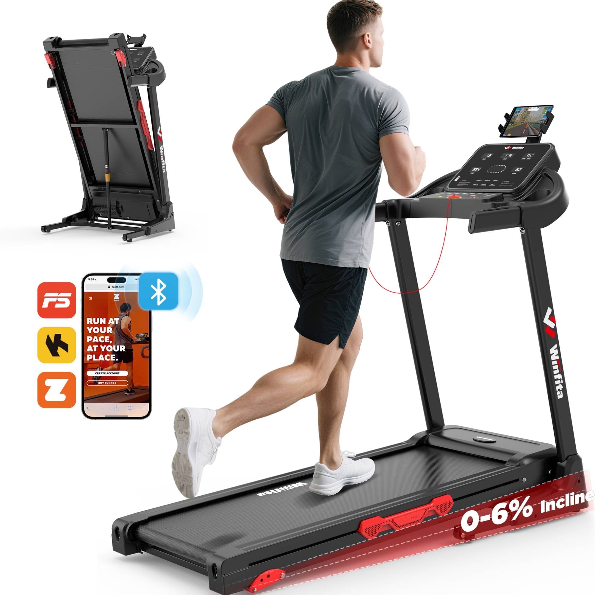 Winfita 3.5HP Treadmills for Home with Incline, Foldable Treadmill for ...