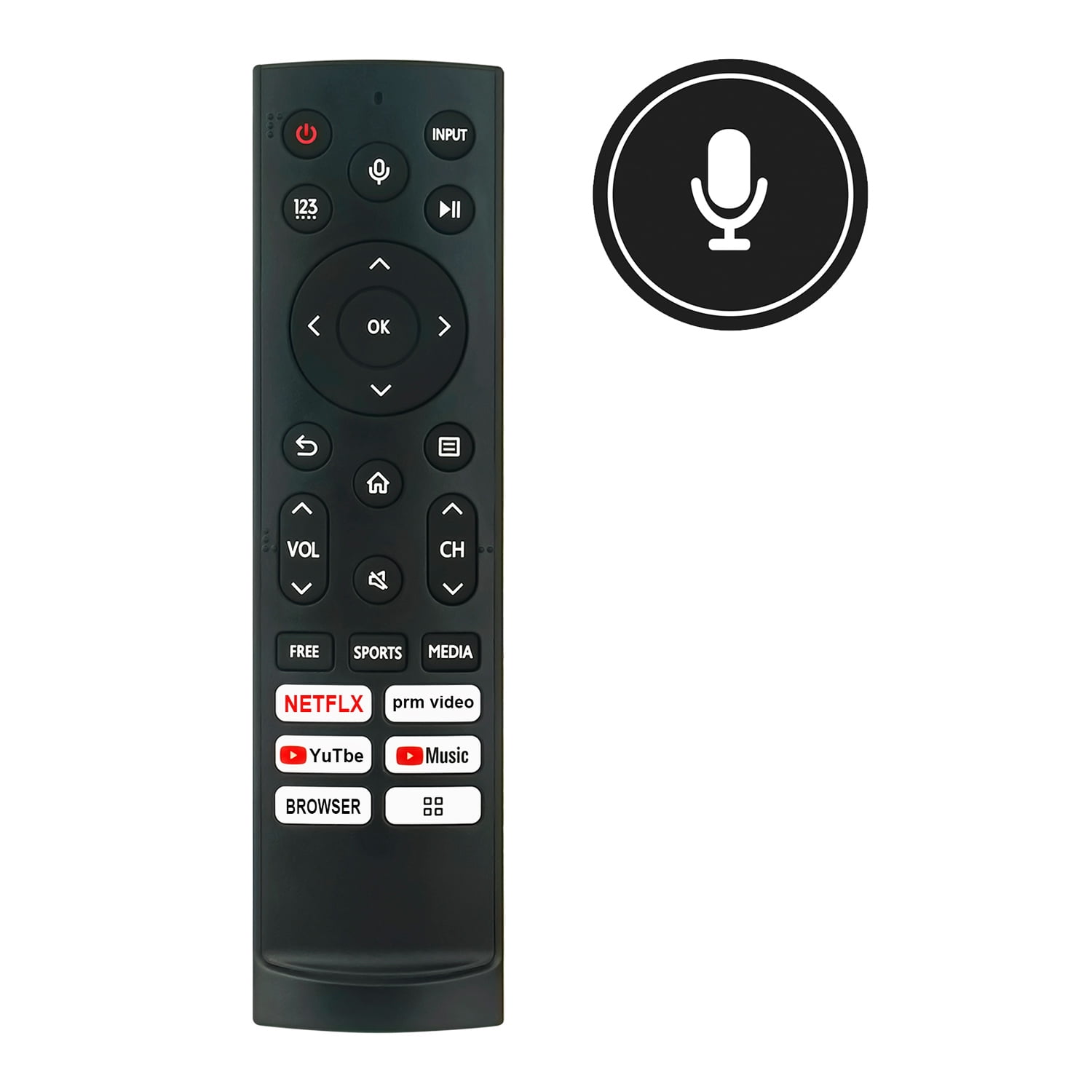 Winflike ERF3H90H Replaced Remote Control Fit for Hisense Smart TV ...
