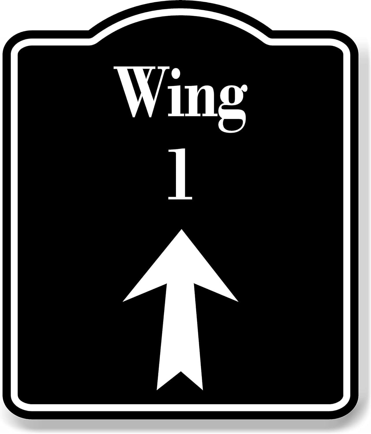 Wing 1 Up Arrow BLACK Aluminum Composite Sign, 20"x24" - Walmart.com