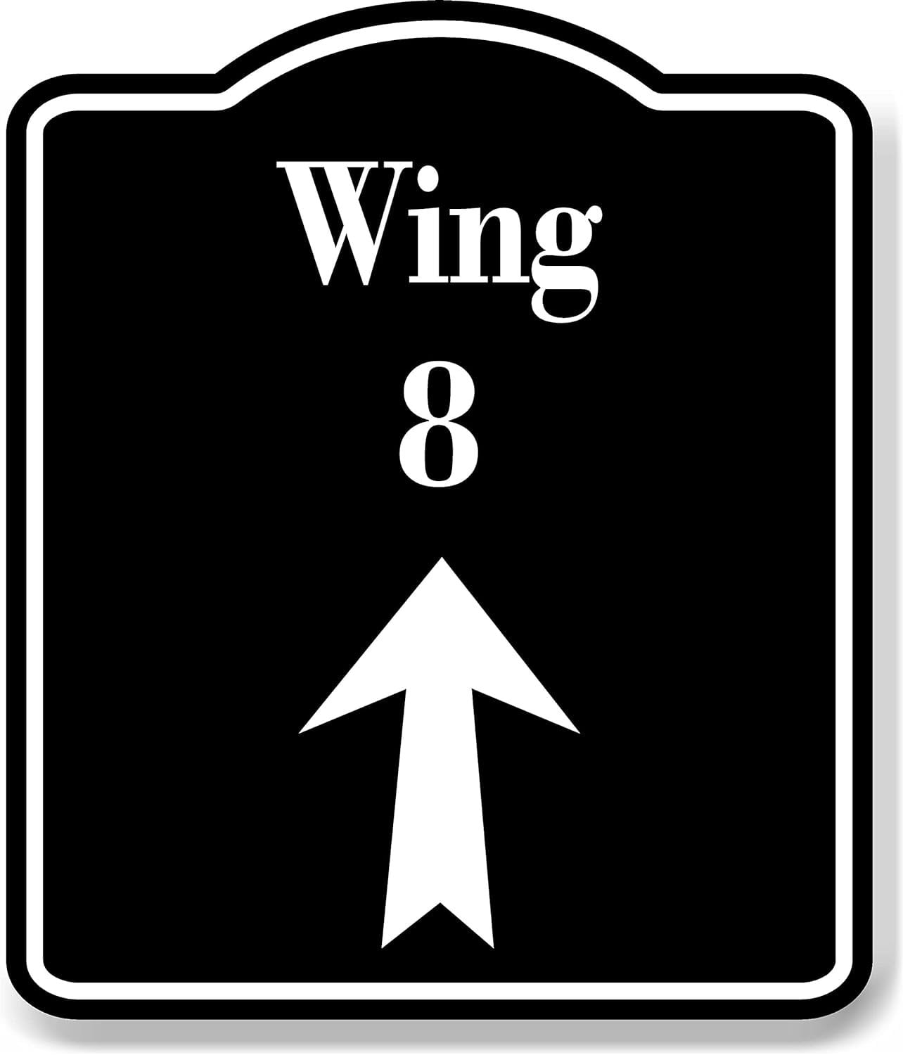 Wing 8 Up Arrow BLACK Aluminum Composite Sign, 15"x18" - Walmart.com