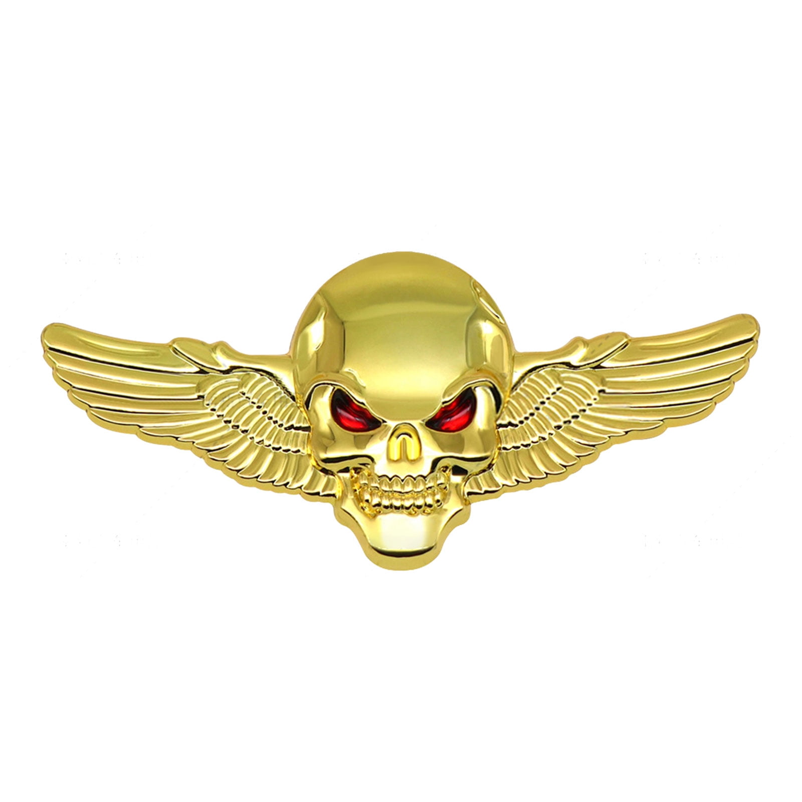 Wing Car Decal Metal Skeleton Car Sticker Skull Emblems Auto Trunk ...