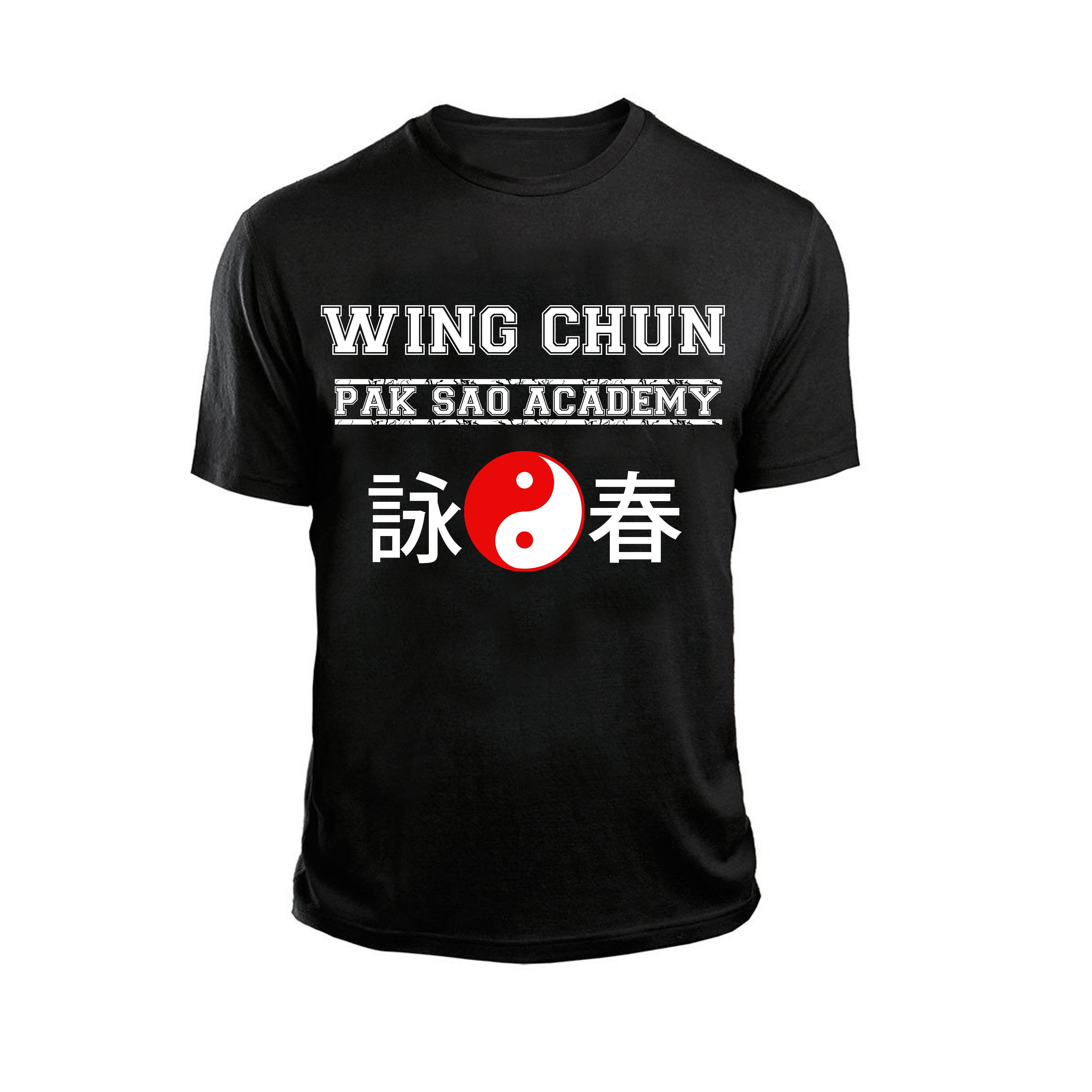 Wing Chun Pak Sao Academy T-Shirt Black tee chinese martial arts kung ...