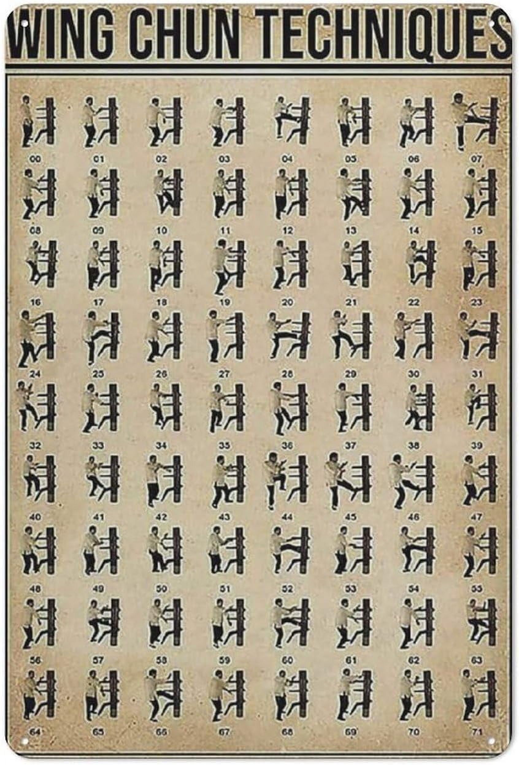 Wing Chun Techniques Metal Tin Signs Wing Chun Knowledge Science ...