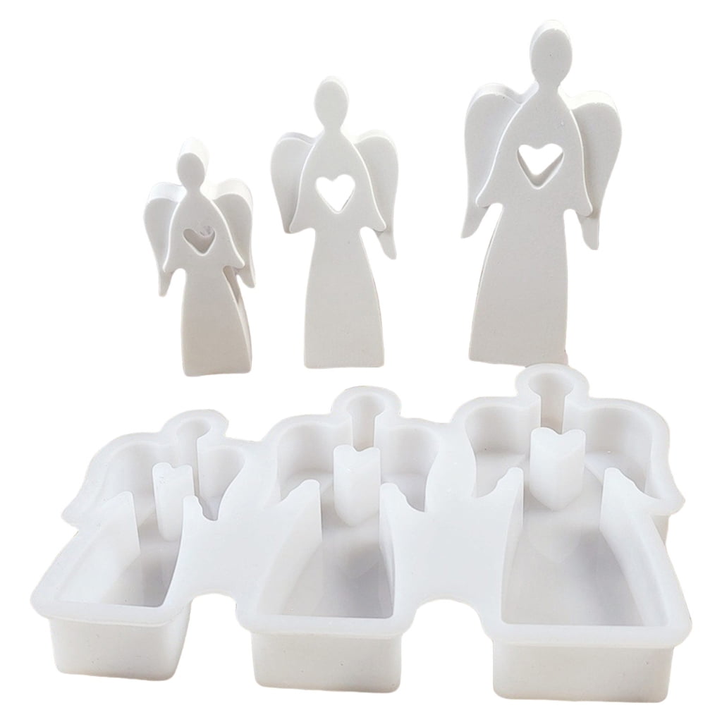 Wing Girl Statue Silicone Candle Molds for Candle Soap Making Epoxy ...