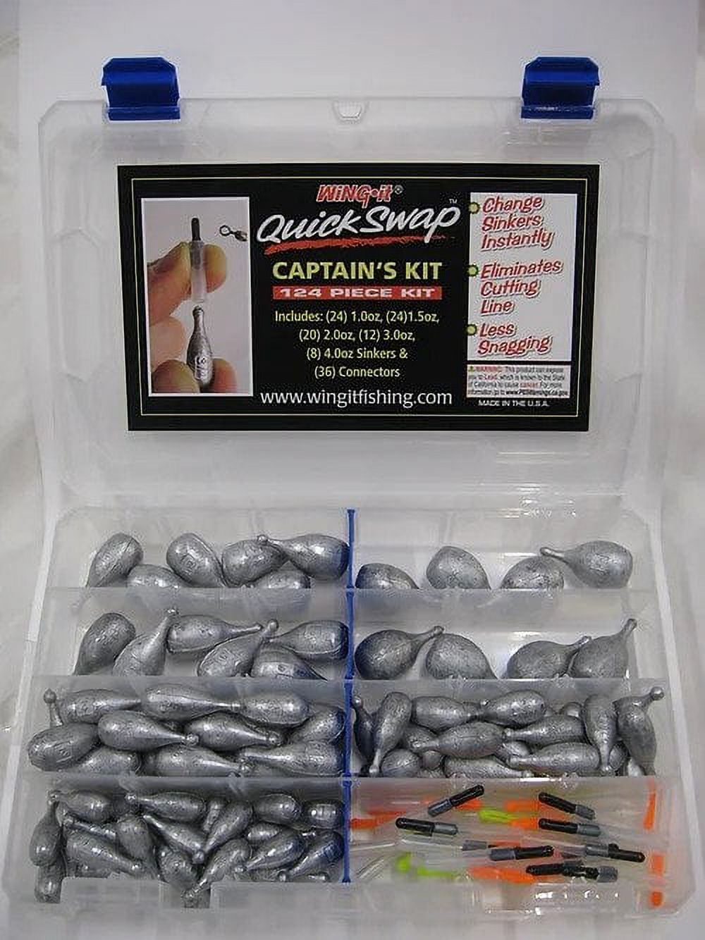 Wing-It 124 Pc Captain's Sinker Kit - Walmart.com