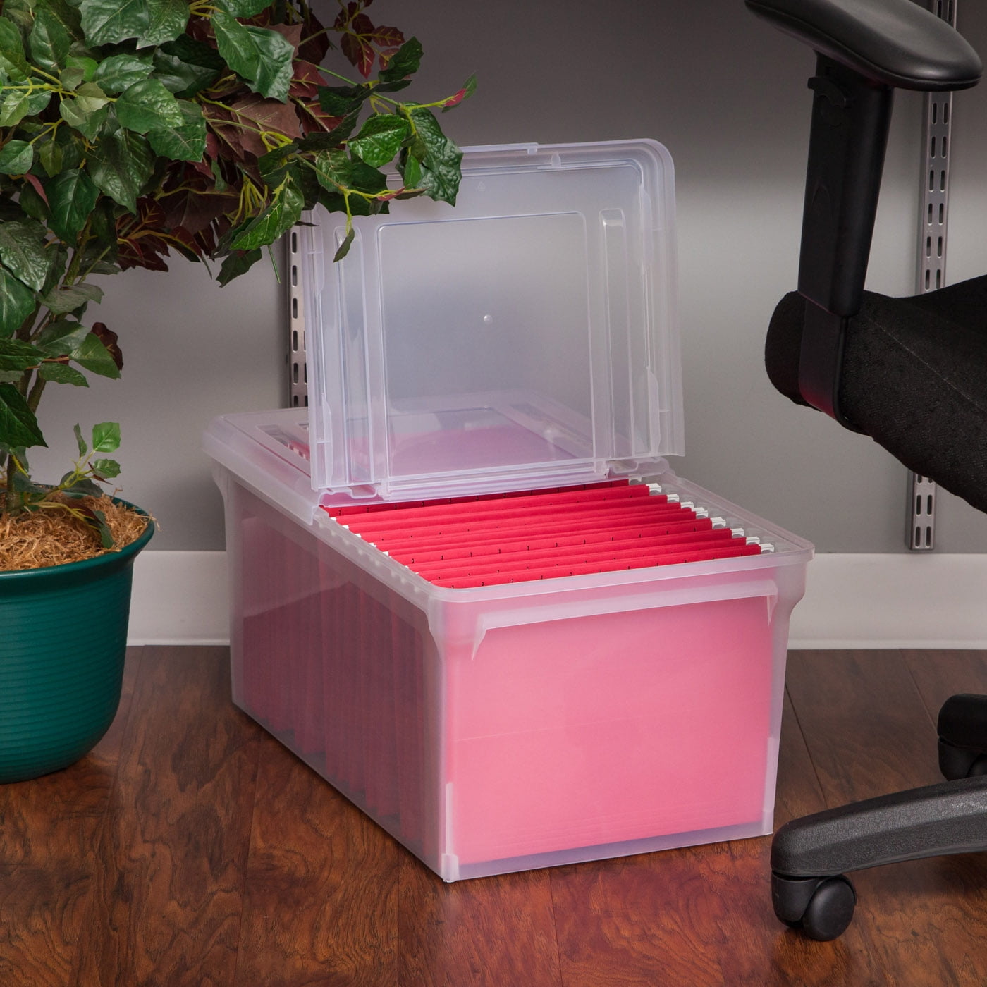 Wing-Lid Latter Size File Organizer Box [Pack of 4] - Walmart.com