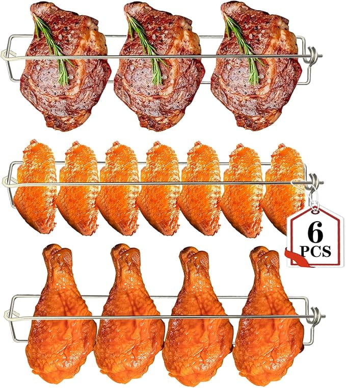 Wing Rails for Grilling Chicken Wings, Stainless Steel Wing Rails for ...