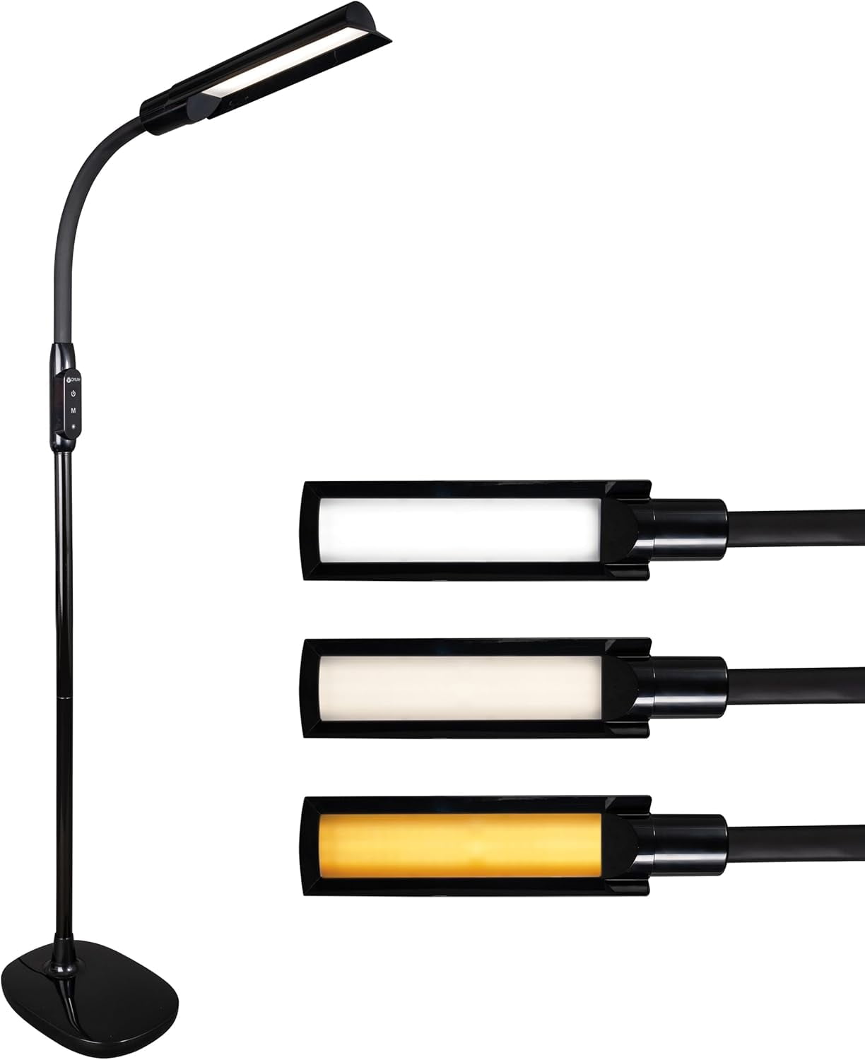 Wing Shade LED Floor Lamp with 3 Color Temperatures, Clear Sun LED ...