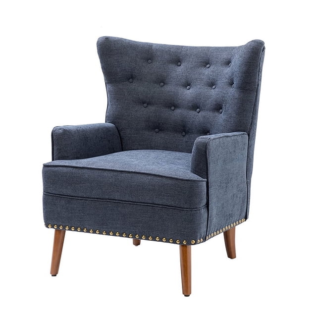 Wingback Accent Chair, Tina's Home Upholstered Button Tufted Armchair ...