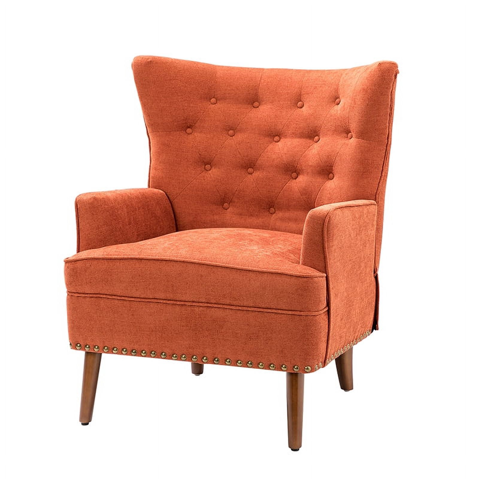 Wingback Accent Chair, Tina's Home Upholstered Button Tufted Armchair ...