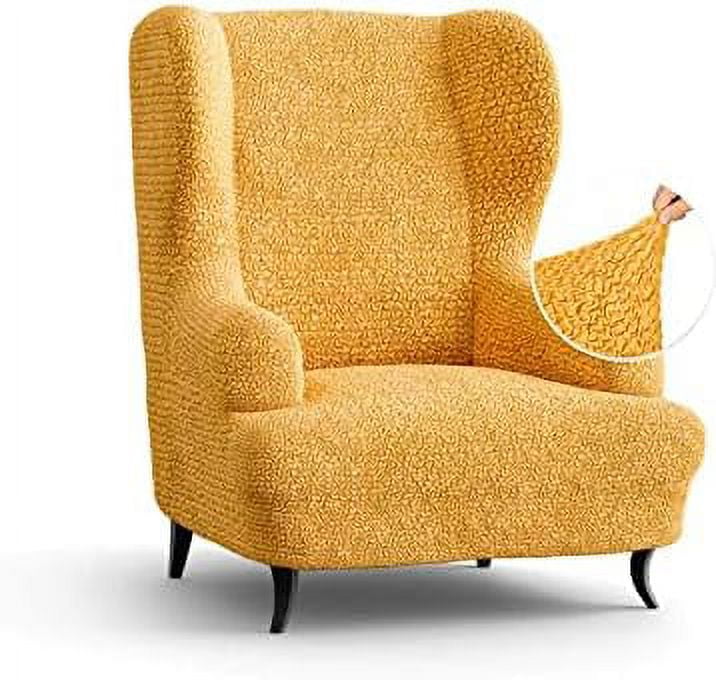 Wingback Chair Slipcover - High Back Chair Slipcover - Armchair Cover ...