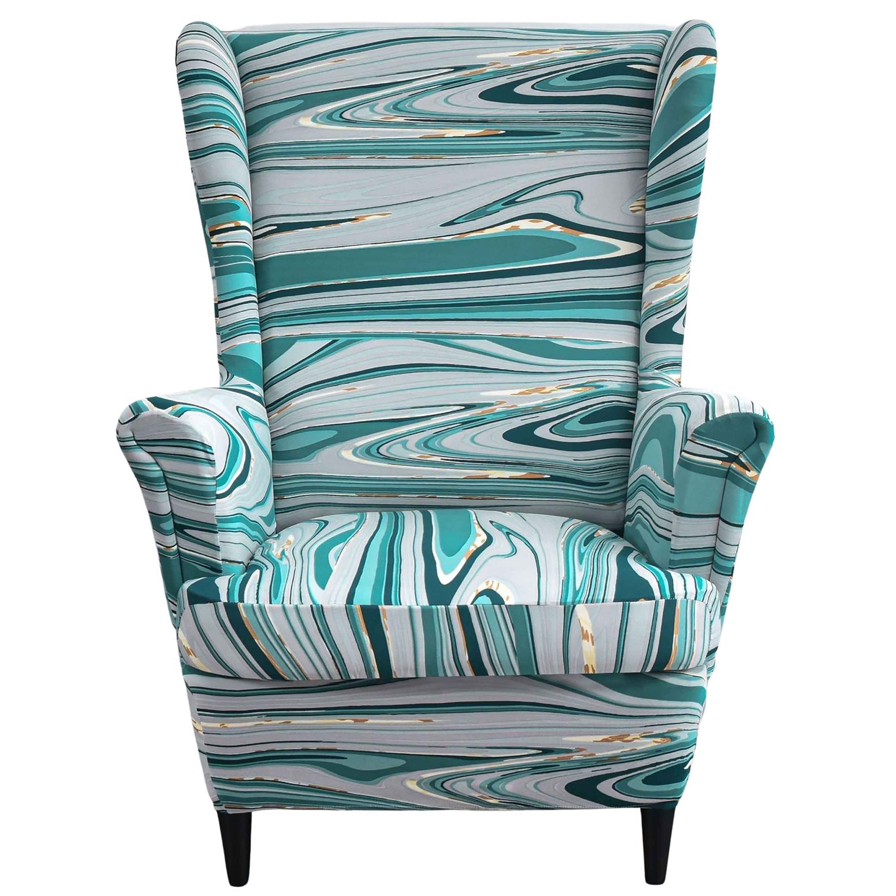 Wingback Chair Slipcover Stretch Wing Chair Covers Slipcover 2 Piece ...