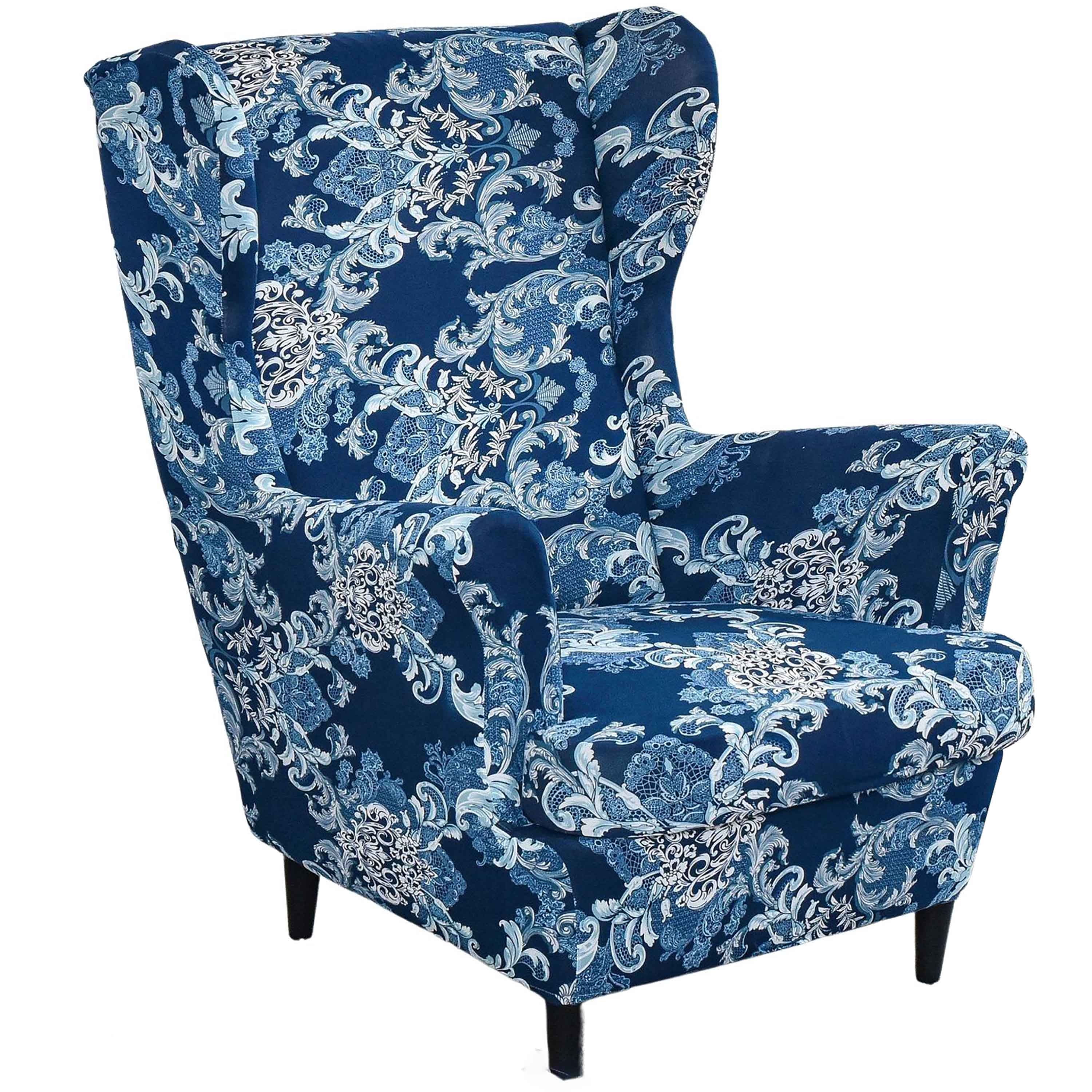 Wingback Chair Slipcover,Stretch Wing Chair Covers Slipcover 2 Piece ...