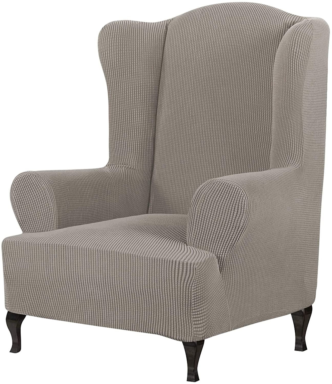 Wingback Chair Slipcover, iCOVER One Piece High Stretch Chair Cover ...
