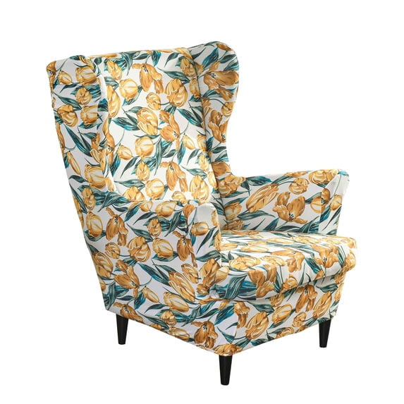 Wingback Chair Slipcover, wing back chair covers with arms, Stretch ...