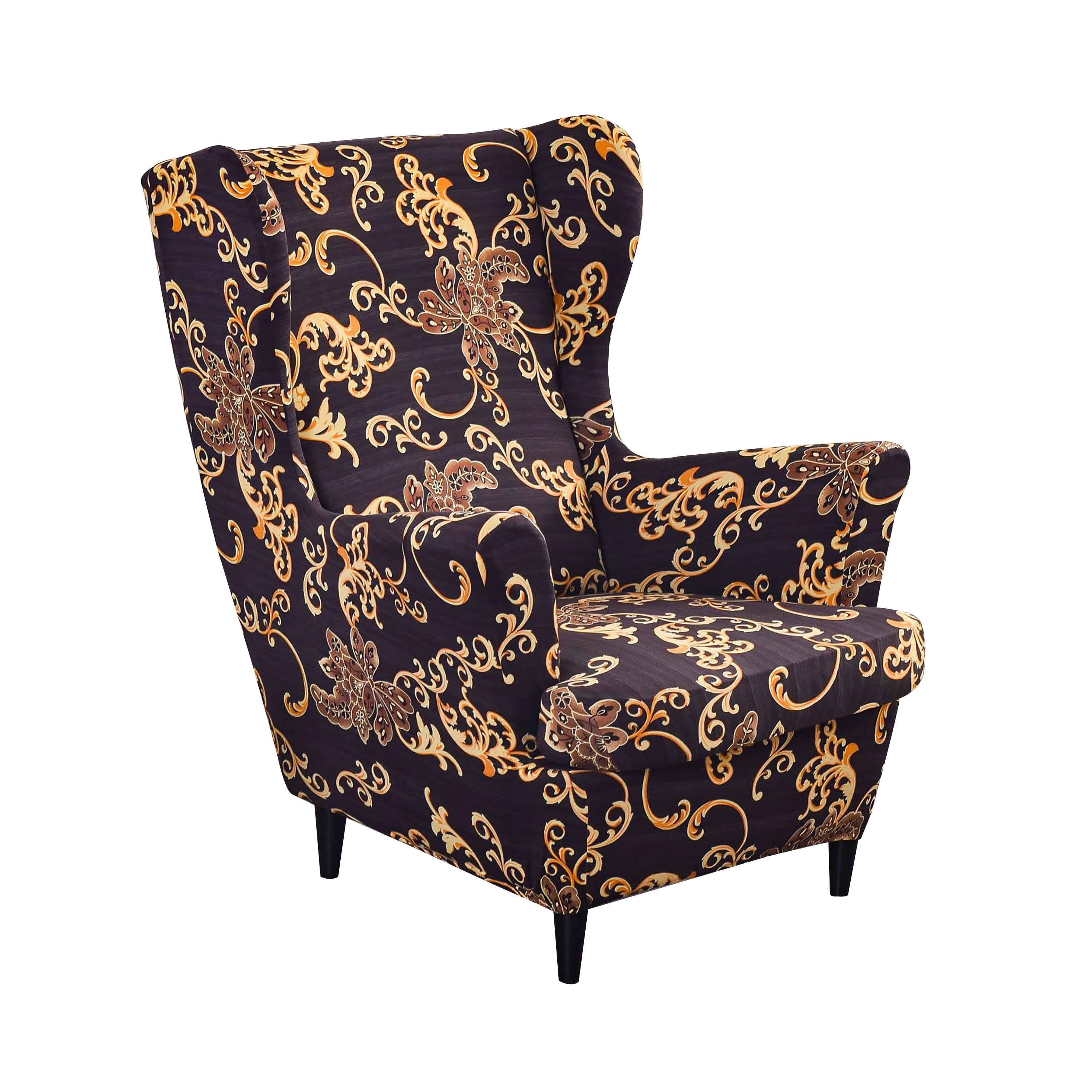 Wingback Chair Slipcover, wing back chair covers with arms, Stretch ...