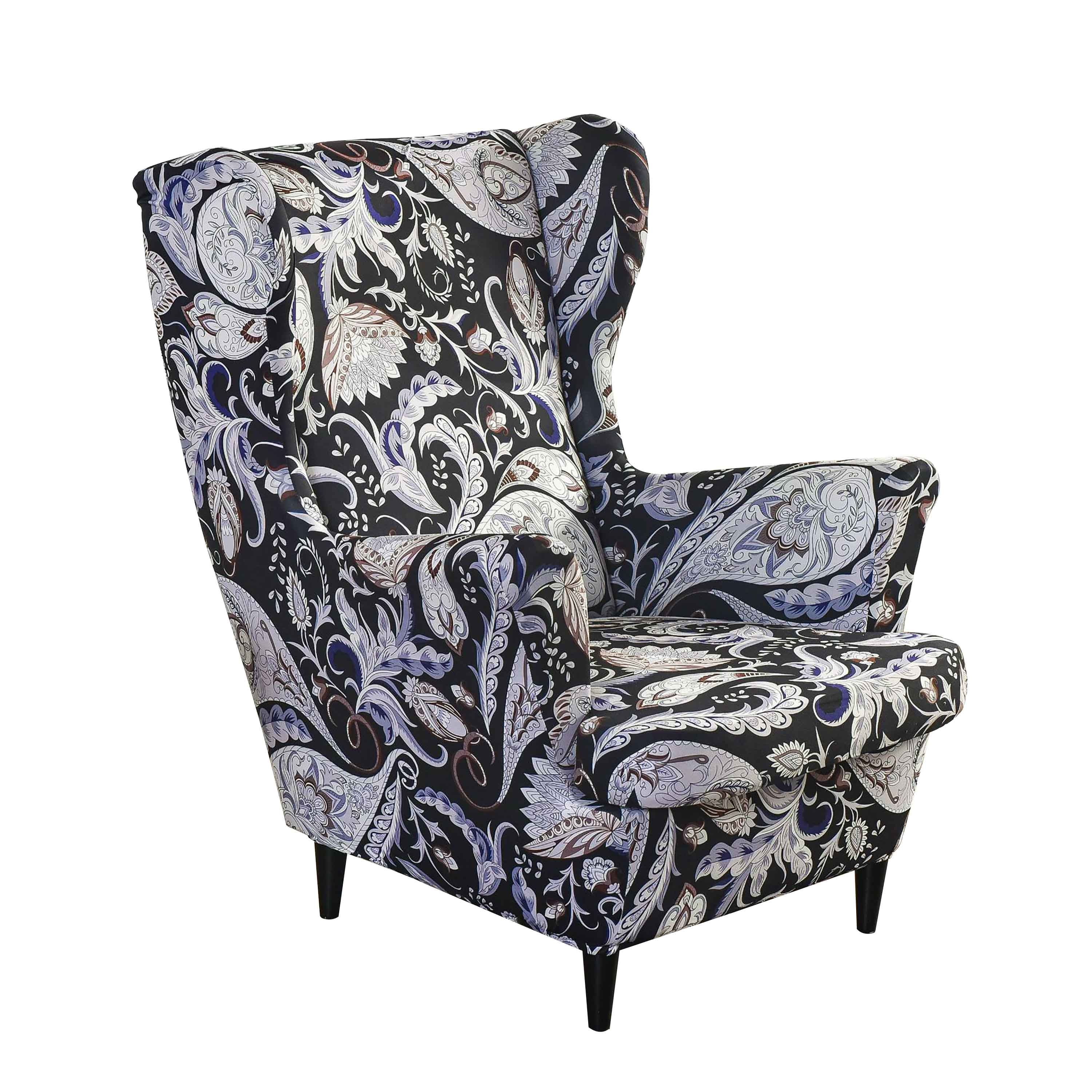 Wingback Chair Slipcover, wing back chair covers with arms, Stretch ...