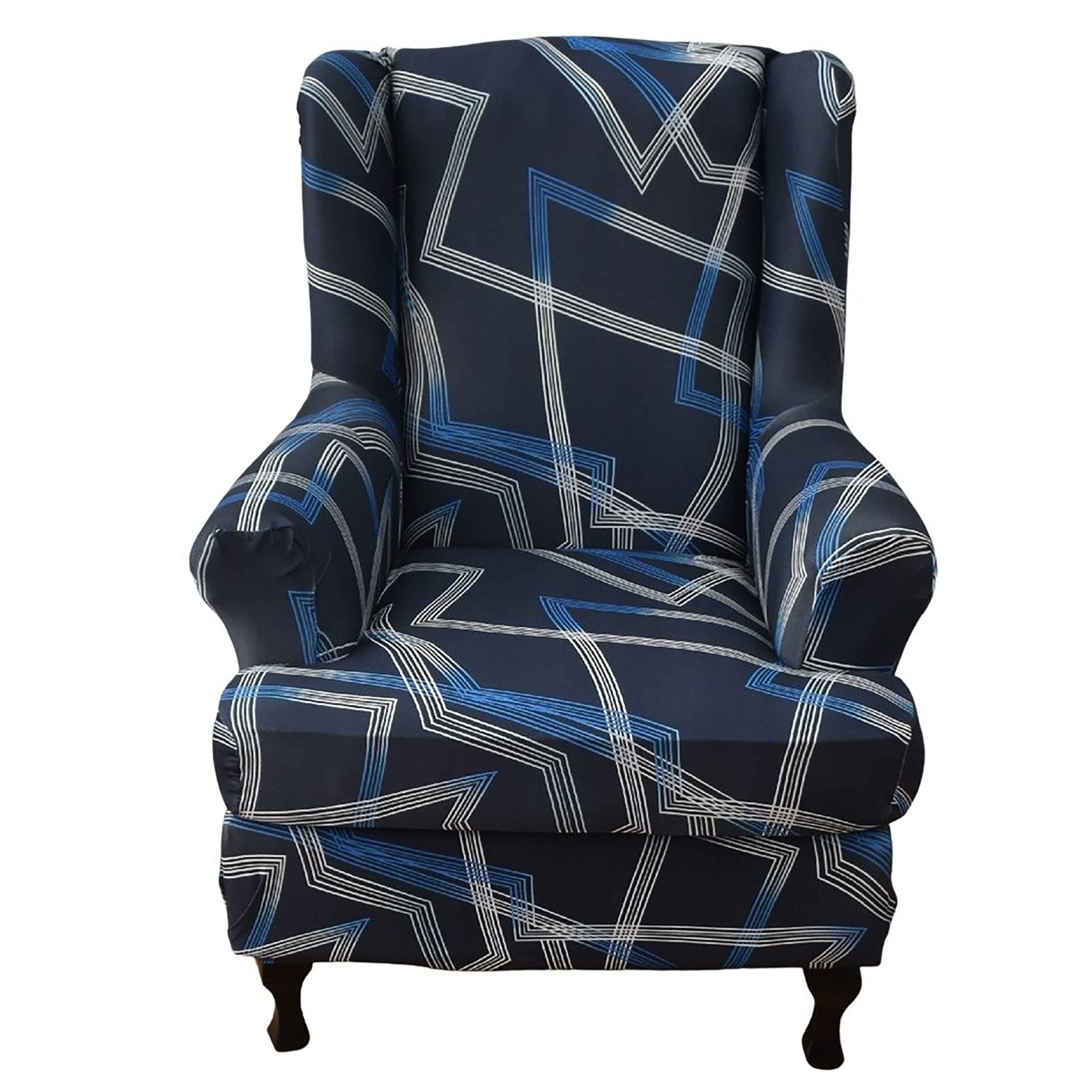 Wingback Chair Slipcover, wing back chair covers with arms, Stretch ...