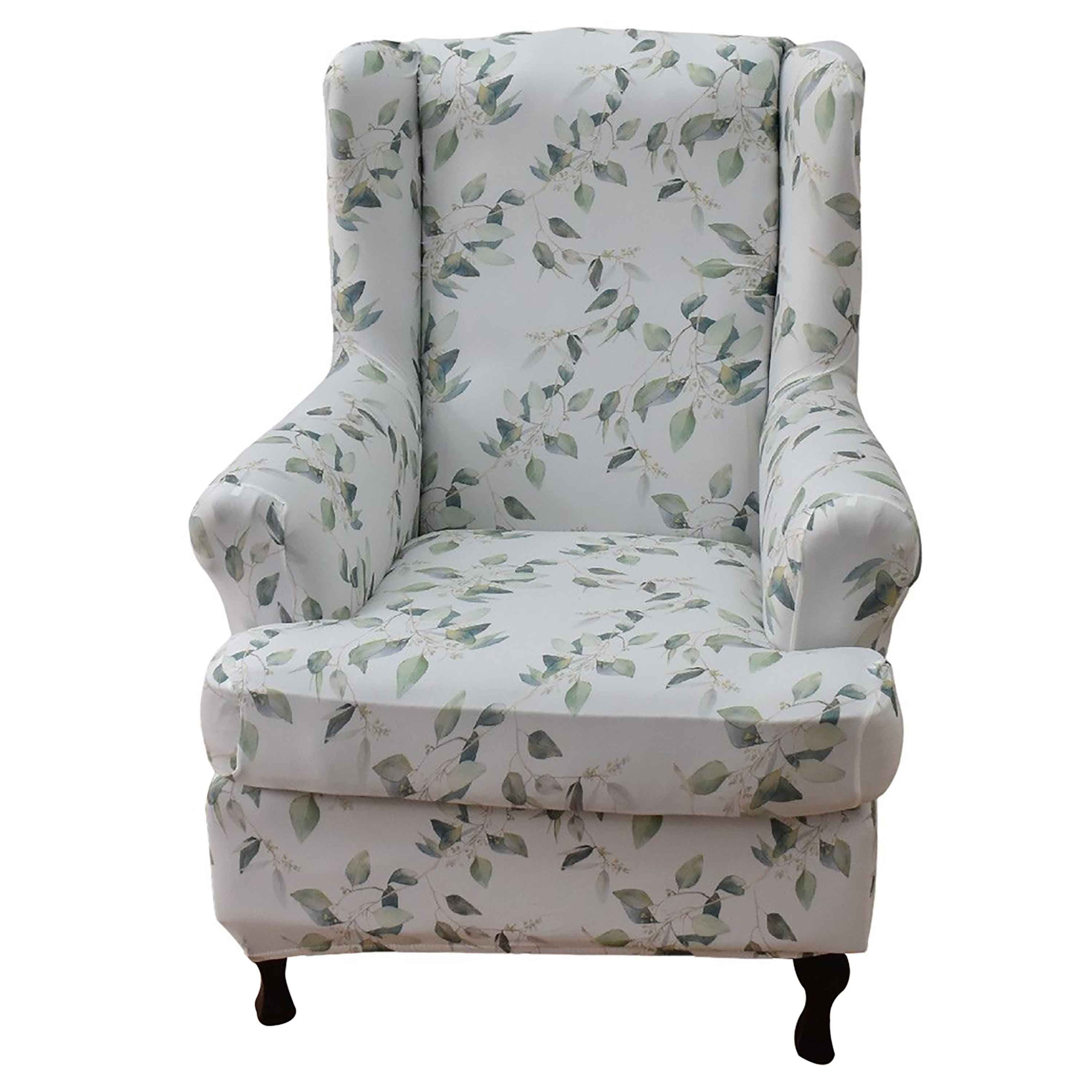 Wingback Chair Slipcover, wing back chair covers with arms, Stretch ...