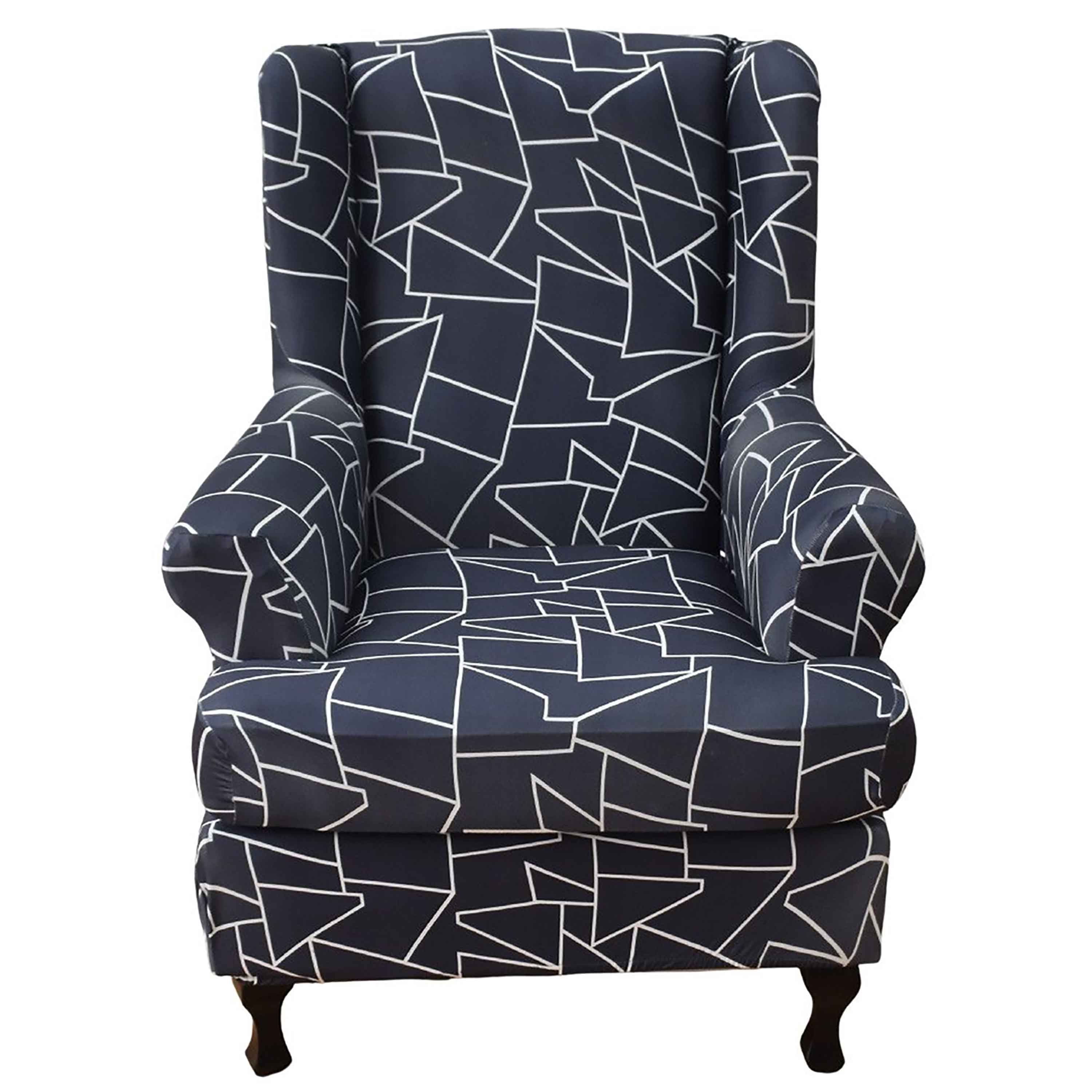 Wingback Chair Slipcover, wing back chair covers with arms, Stretch ...
