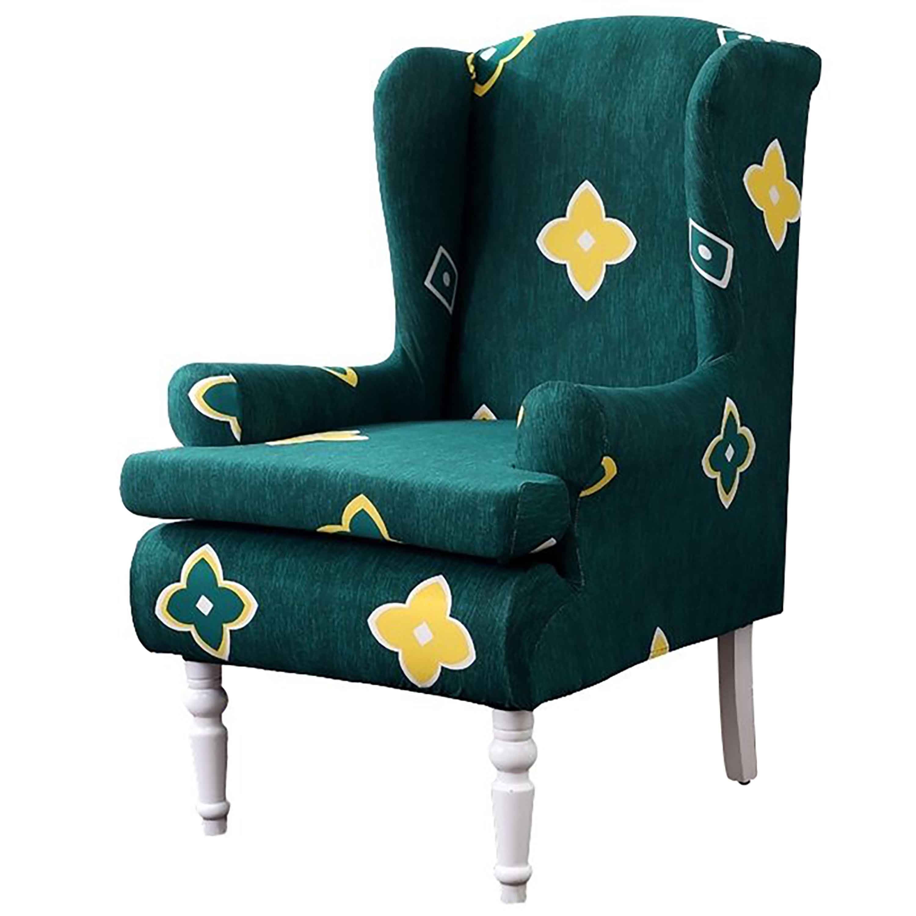 Wingback Chair Slipcover, wing back chair covers with arms, Stretch ...