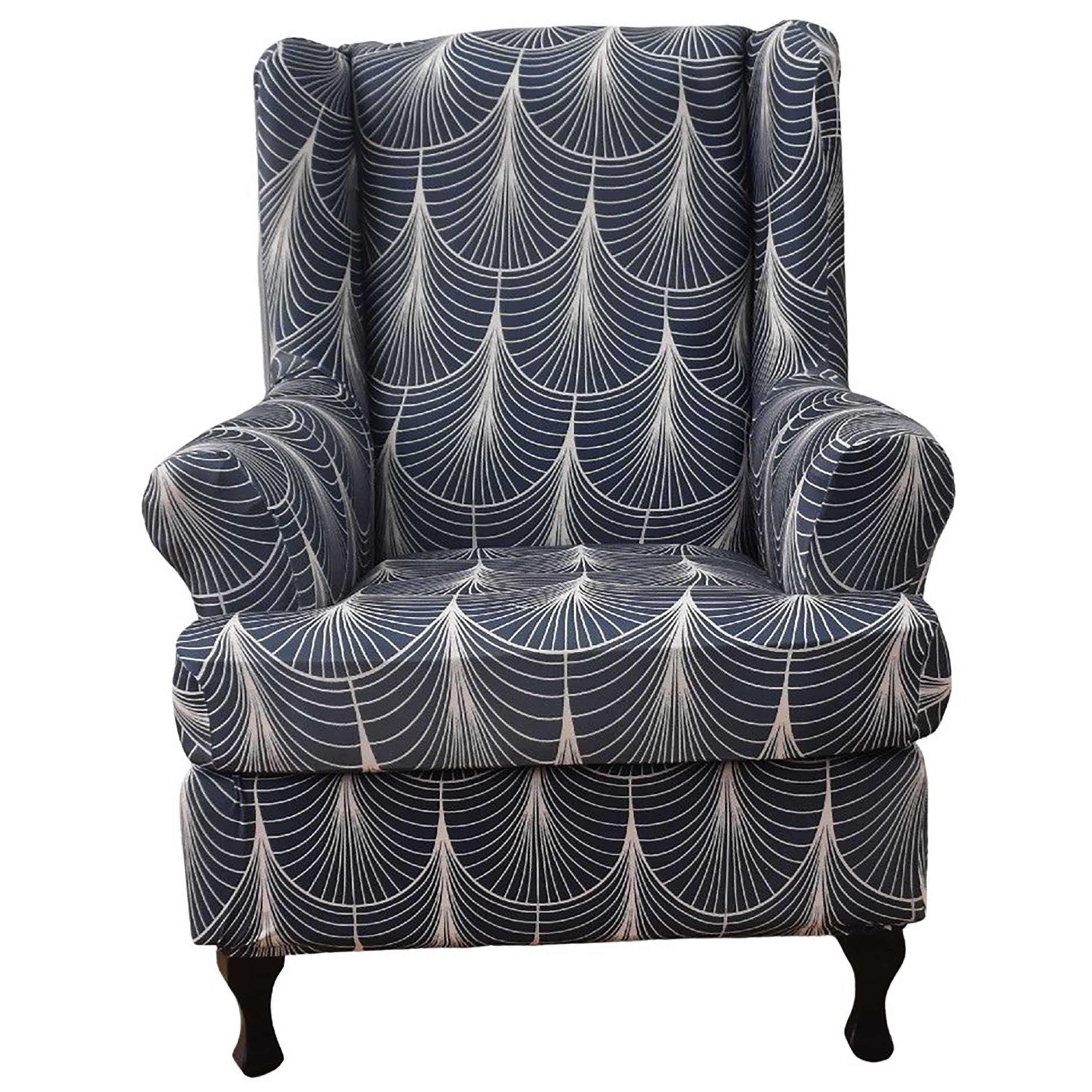 Wingback Chair Slipcover, wing back chair covers with arms, Stretch ...